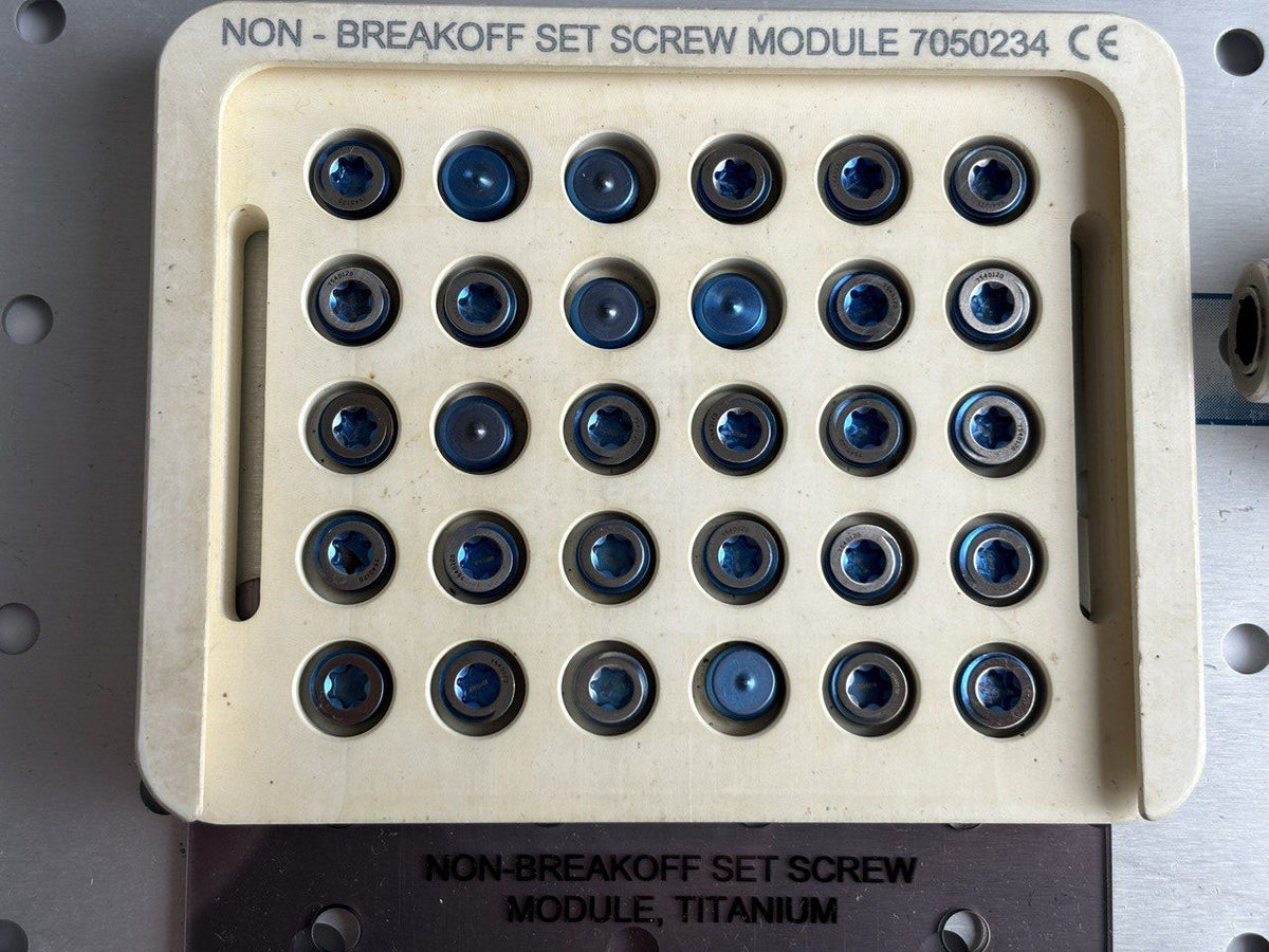 Medtronic CD Horizon Legacy 5.5 Non-Break Off Set Screw Tray, Ti ...