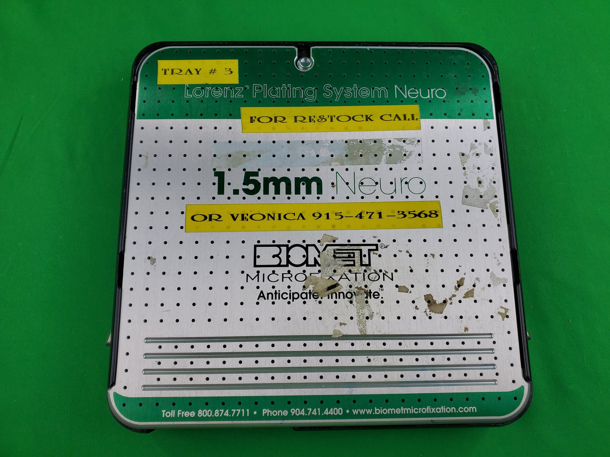 W LORENZ NEURO PLATING SYSTEM 1.5MM CRANIAL MAXILLOFACIAL PLATES ...