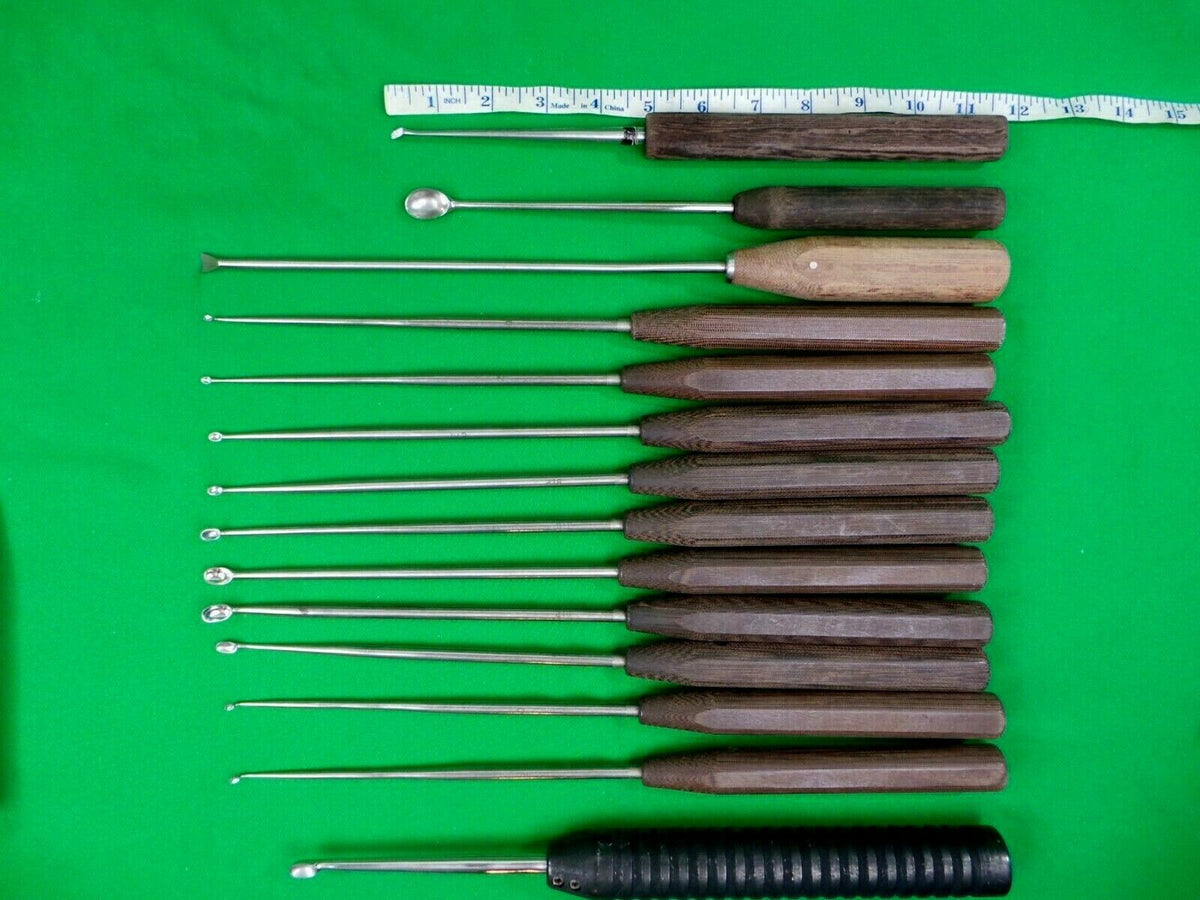 Lot of Koros Neuro Spine Curette surgical set and Bone Instruments ...
